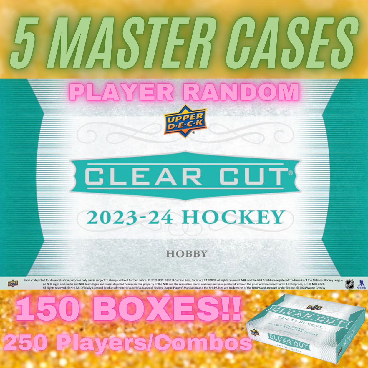 2023/24 Upper Deck Clear Cut 5 MASTER CASE (150 BOXES) : Player Random ...